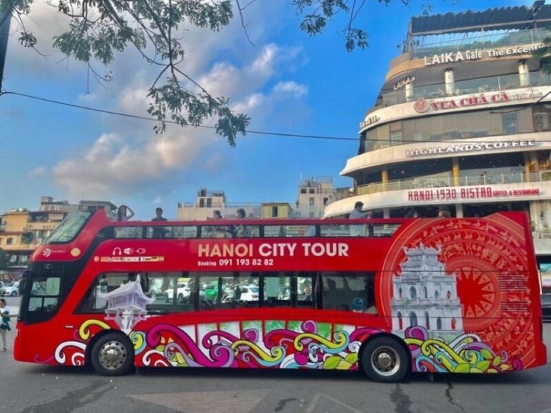 1 ROUND HANOI CITY TOUR + WATER PUPPET SHOW TICKET - Exploring Hanoi’s Highlights on a Double-Decker Bus