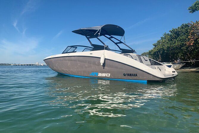 19 Ft boat tour around the Miami Bay, 2 or 4 hours, 6 people - Key Points