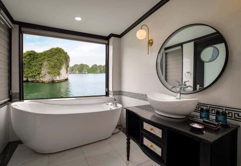 2/3-Day Halong & Lan Ha Bay Doris 5* Cruise balcony, bathtub - Key Points