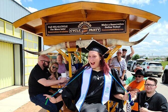 2-Hour BYOB Cowtown Cycle Party for 6-15 Happy Adults in FW - An Authentic View of the Cowtown Cycle Party Experience