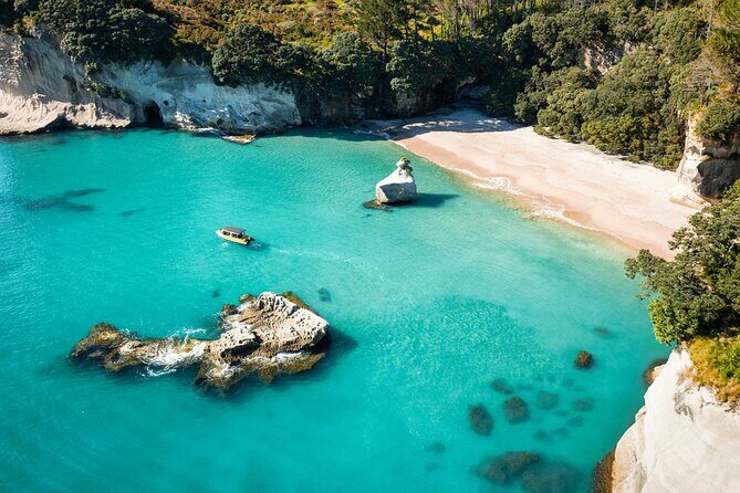 2 Hour Cathedral Cove and Volcanic Coast Cruise with Shade Canopy - Comfort, Duration, and Group Size