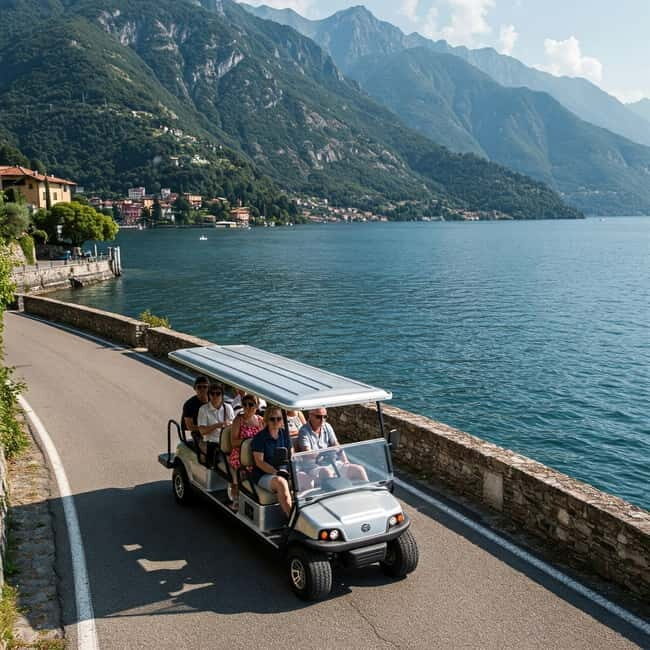 2-hour golf car tour of Como - Key Points