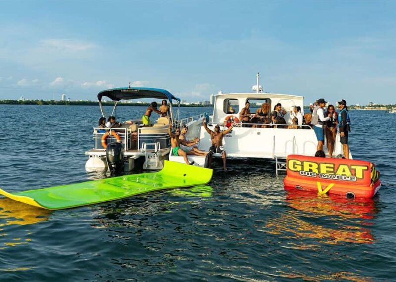 3 Hour Party Boat with Jet Ski Banana Boat & Open Bar Miami - Key Points