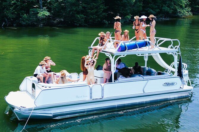 30ft Double Decker Slide Party Pontoon on Percy Priest - 16 max - An Overview of the Experience