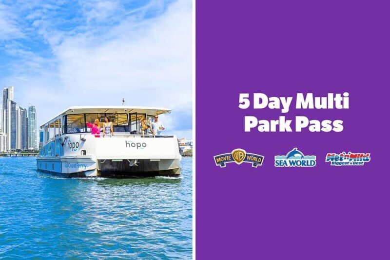 5-Day Theme Park Pass & Sea World Cruise Combo Ticket - Key Points