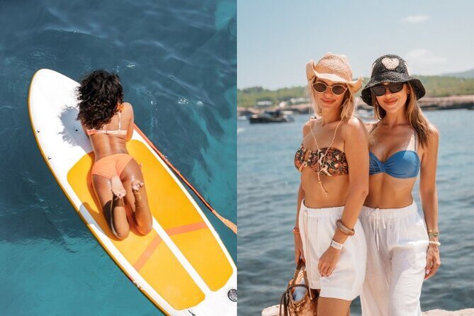 5 Hour Adults Ibiza Boat Trip + lunch, 6 drinks, SUP Boards & DJ - Authentic Experiences & Feedback from Travelers