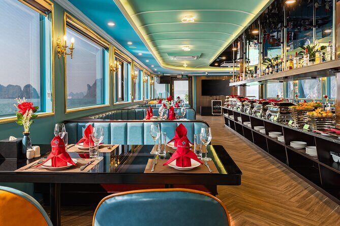 5-Star Ha Long Bay Day Cruise Explore Caves, Kayak, Buffet Lunch - Key Points