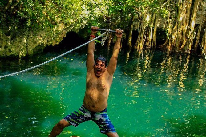 Adrenaline tour from Cancun driving a Atv experience Ziplines and a real Cenote - The Bottom Line