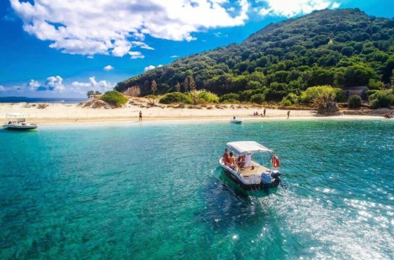 Agios Sostis harbour: Rent your own boat! - The Route and Highlights