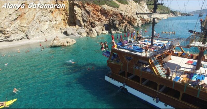 Alanya: Catamaran Boat Trip with Sunbathing and Swimming - Key Points
