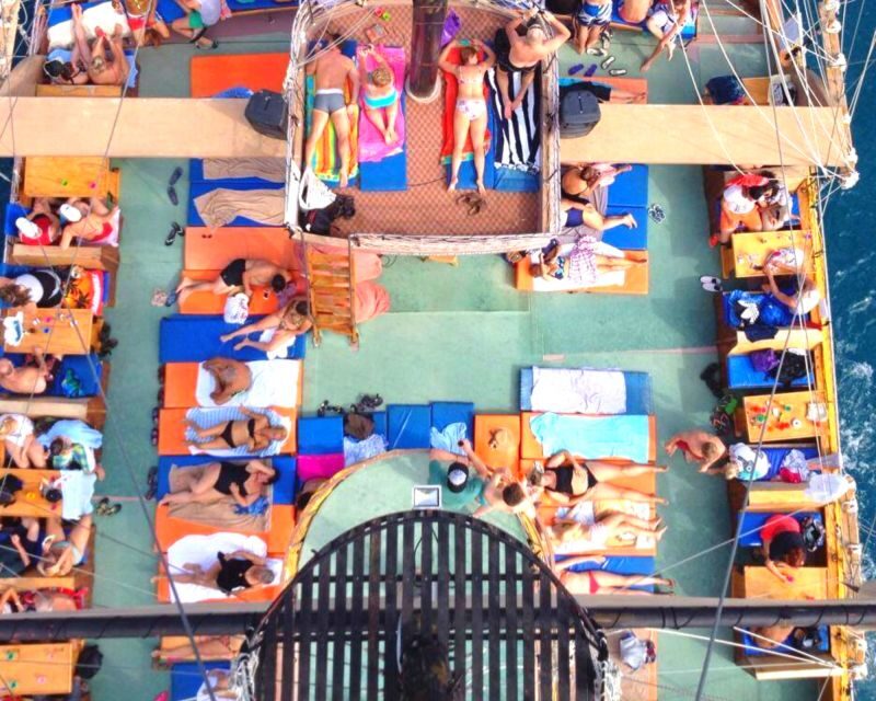 Alanya Catamaran Boat Trip with Swim Stops & Sunbathing - Lunch and the Lively Atmosphere