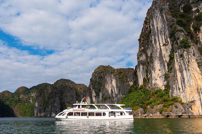 Alova Premium Cruise to Halong Bay 1 Day Trip by Highway Transfer - Key Points