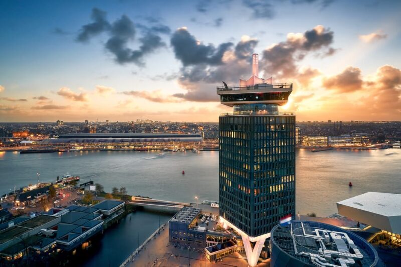 Amsterdam: A'DAM Lookout Entry Ticket with 2 Drinks - Value for Money