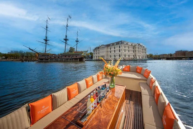 Amsterdam: Open Boat Cruise option Unlimited Drinks & Bite - Key Points