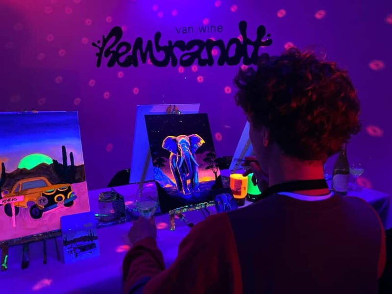 Amsterdam: Paint and Sip in the Dark at Rembrandt van Wine - Key Points