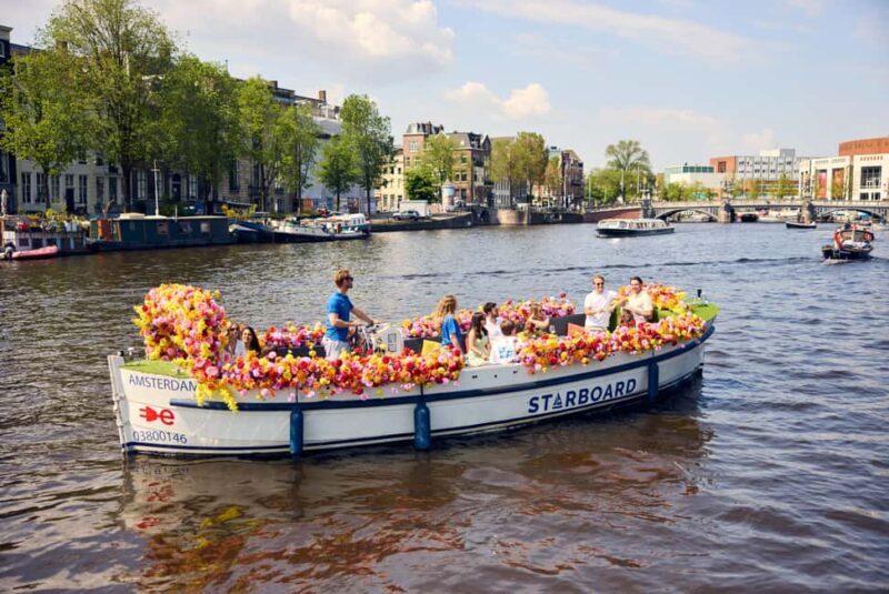 Amsterdam: The Original Flower Boat with Local Guide and Bar - The Experience in a Nutshell
