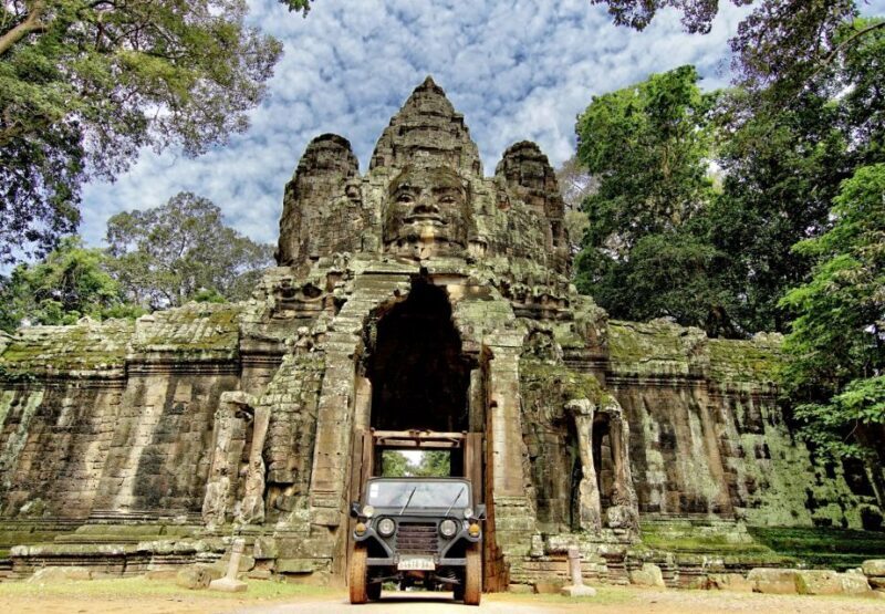 Angkor Wat in a vintage Jeep with driver - jeep rental - A Deep Dive into the Jeep Tour Experience