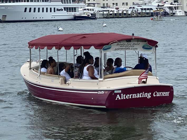 Annapolis: Electric Boat Rental - Duffy Sun Cruiser - 10ppl - What’s Included, and What’s Not