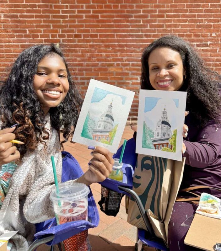 Annapolis: Outdoor Painting Activity at MD State House - Key Points