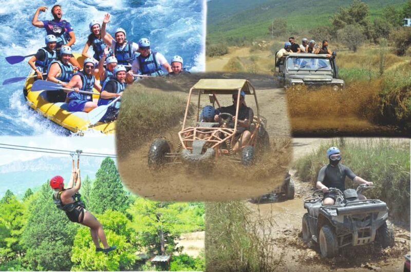 Antalya Buggy, Quad, Jeep, Rafting & Zipline Tour with Lunch - Key Points