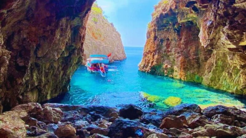 Antalya/Kemer: Porto Genoese Boat Trip & Mud Bath with Lunch - Korsan Bay and Fosforlu Cave: Secluded Serenity and a Cave Surprise