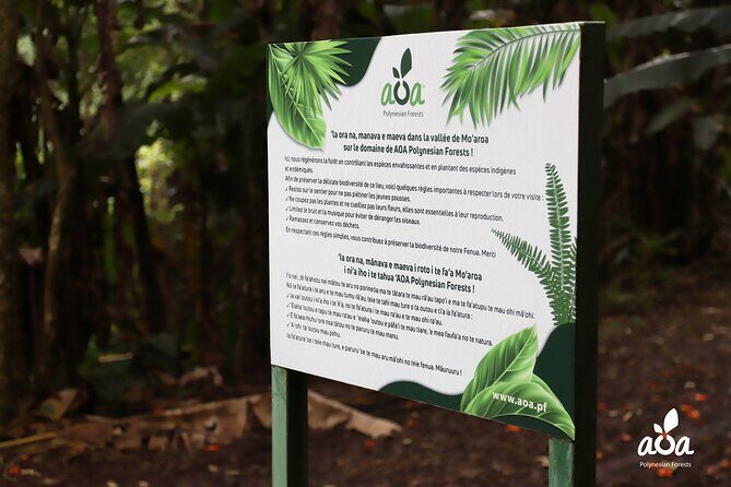 AOA Polynesian Forests - Educational Forest and Tahitian Trail Game DE - Key Points