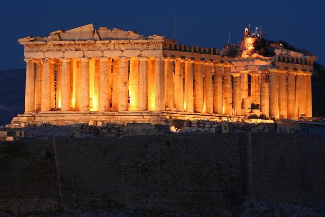 Athens Night Sightseeing Tour with Greek Dinner Show - Starting Point and Transportation