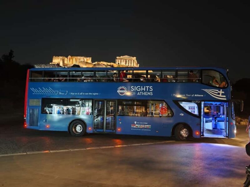 Athens panoramic tour by night with open double decker bus - A Detailed Look at the Athens Night Tour