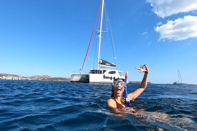 Athens Private Full day Catamaran cruise with meal & drinks - Onboard Lunch: Seafood Pasta & More