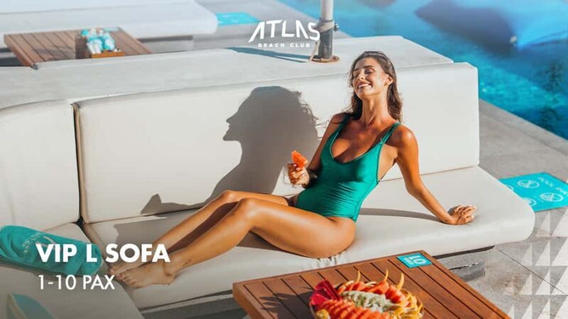 Atlas Beach Club Bali: DayBed Booking with F&B Credit - Key Points