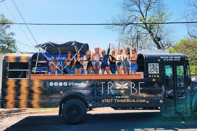 Austin Murals & Mimosas Roofless Party Bus Tour - The Itinerary in Detail