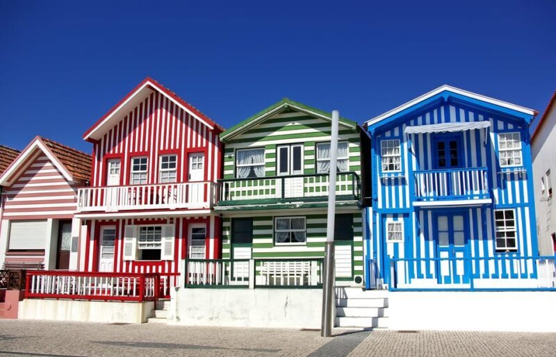 Aveiro and Costa Nova Half Day Tour with Cruise from Porto - Exploring Costa Nova’s Colorful Houses