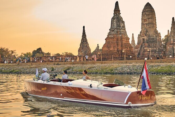 Ayutthaya Luxury Hacker Craft Boat Cruise Temple Sightseeing - Key Points