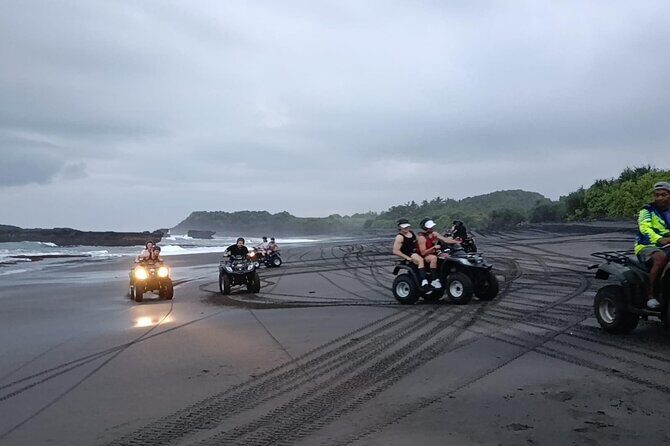 Bali ATV Ride black sand Beach Bali Quad sunset tour - Key Points