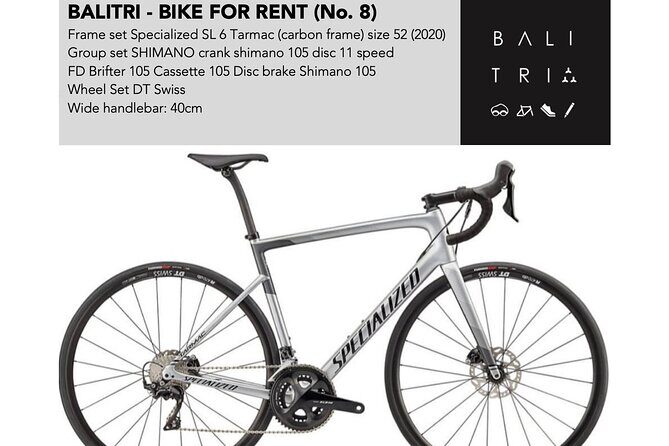 Bali road bike hire / rent - Key Points