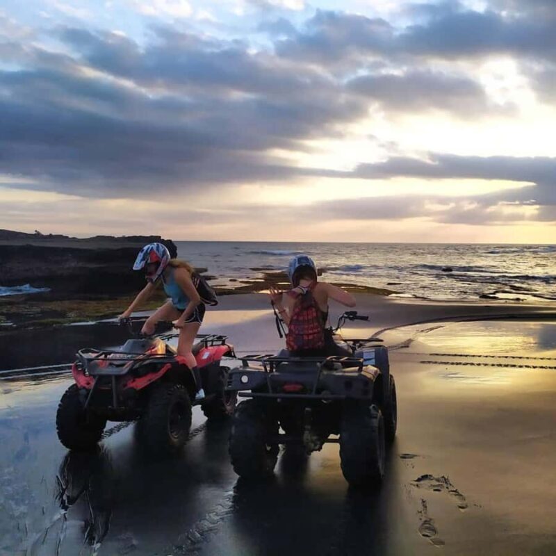 Bali: Sunset ATV and Dirt bike Adventure on the Beach - Reaching Kelecung Beach: Black Sand and Indian Ocean