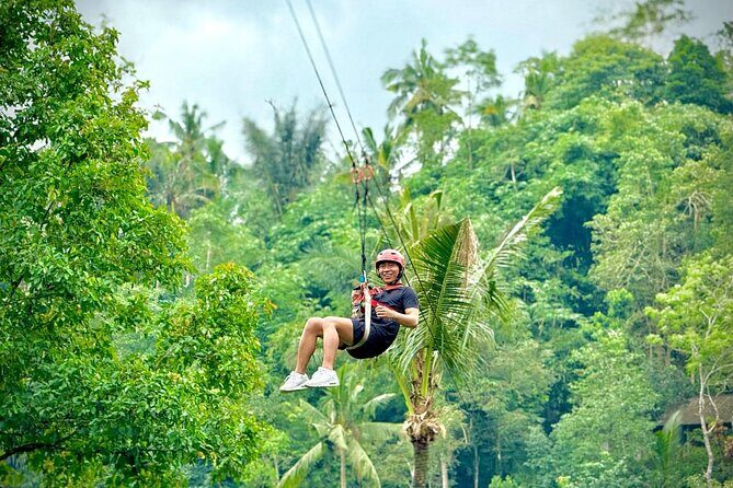 Bali Ubud Zipline River Rafting and Rice terrace Tour with Lunch - Key Points