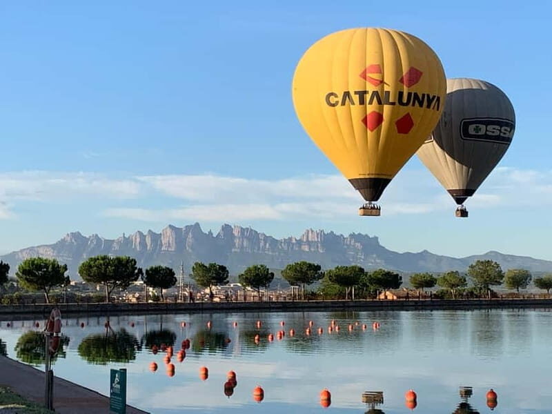 Balloon flight: panoramic view of Montserrat and Transport from Barcelona - Key Points
