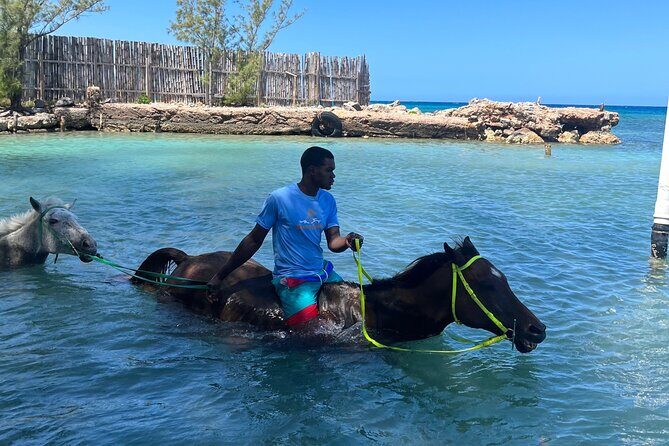 Bamboo Rafting & Horseback Ride n Swim Guided Tour In Montego Bay - Key Points
