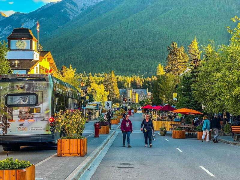 Banff: Gondola, Hot Springs, Bow falls & Three lakes tour - Starting Point and Transport