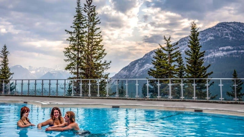 Banff: Gondola, Hot Springs, Bow falls & Three lakes tour - Rejuvenate at Banff Hot Springs
