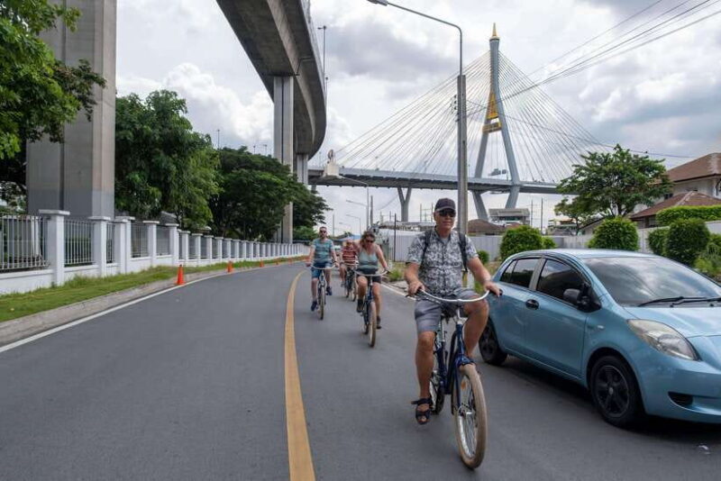 Bangkok Beyond the City Bike Tour with local Snack - Key Points
