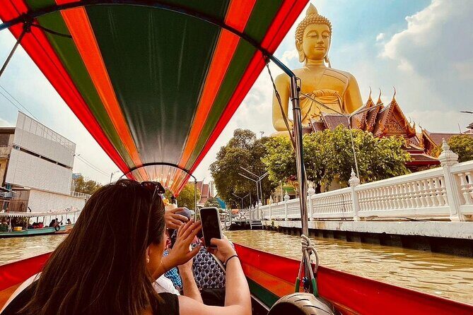 Bangkok Canal Boat Tour to Big Buddha  1 Hour Longtail Cruise - Key Points