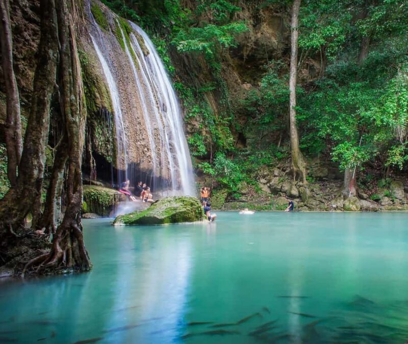 Bangkok: Damnoen Saduak and Erawan Waterfall Tour with Lunch - The Itinerary in Detail