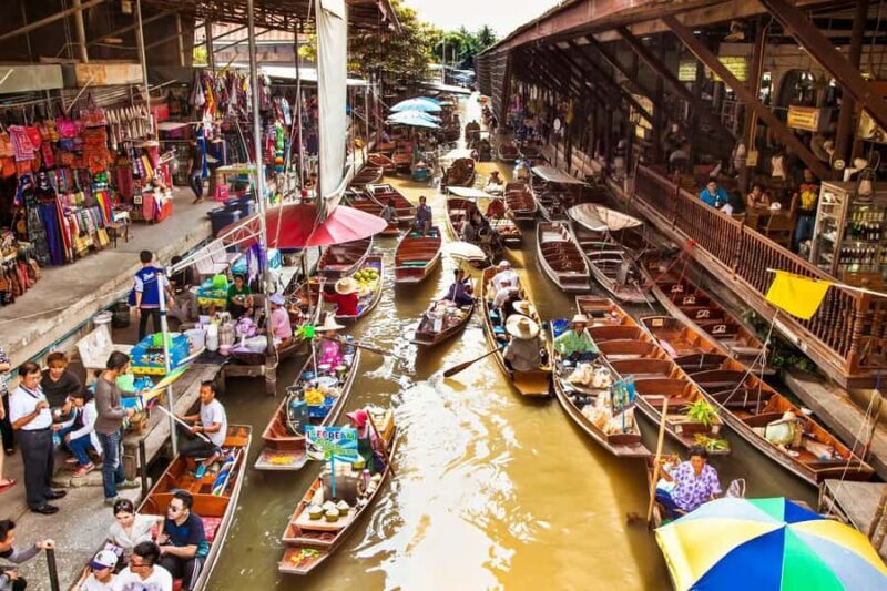 Bangkok Floating & Train Market, Elephant Camp Private Van - Key Points