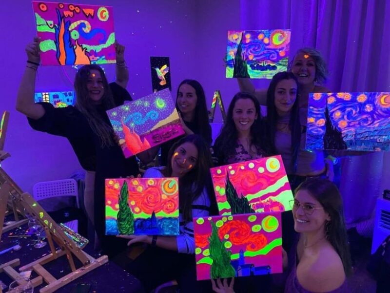 Barcelona: Fluorescent Paint and Wine Workshop - The Itinerary and the Experience’s Flow