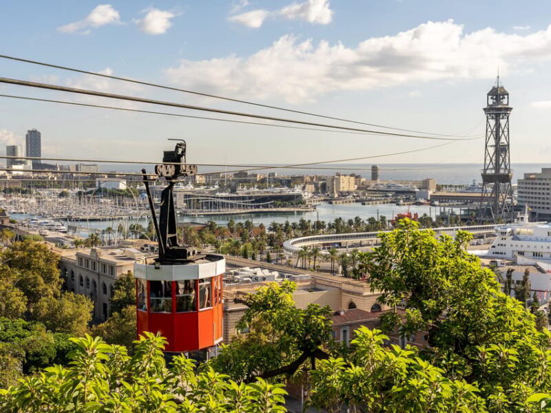 Barcelona: Guided Walking City Tour, Cable Car & Boat Ride - Coastal and Harbor Views