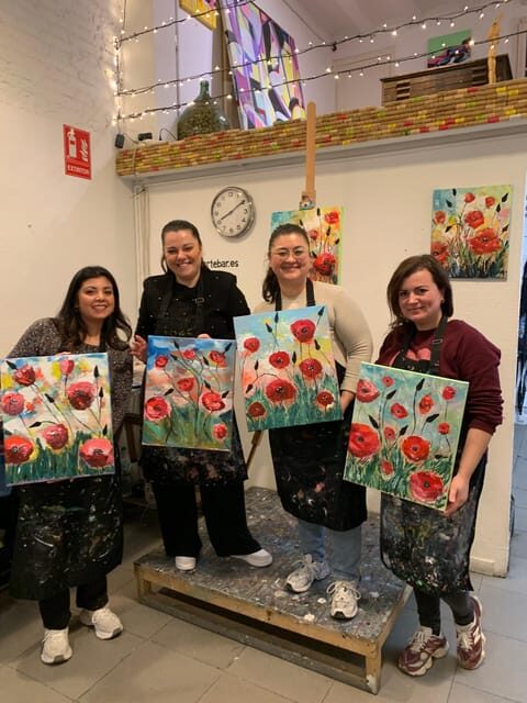 Barcelona: Learn to paint, sip wine, enjoy snacks & music - Key Points