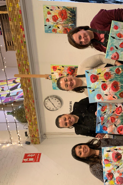 Barcelona: Learn to paint, sip wine, enjoy snacks & music - An Artistic Afternoon in the Heart of Barcelona
