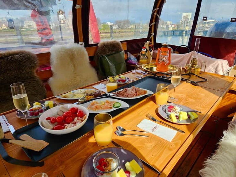Basel Rhine: Brunch cruise on our boat Rhykönig - A floating feast with scenic flair
